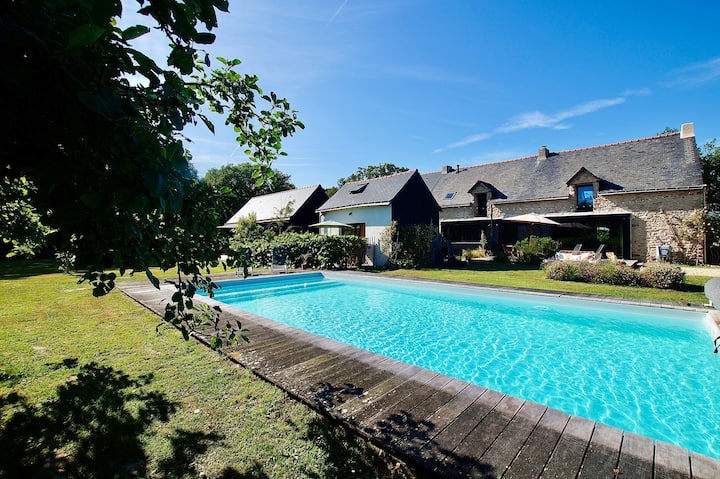Gîte 3 "Terre Du Mès" Avec Piscine Chauffée - Plage de Mesquer (Sorlock)