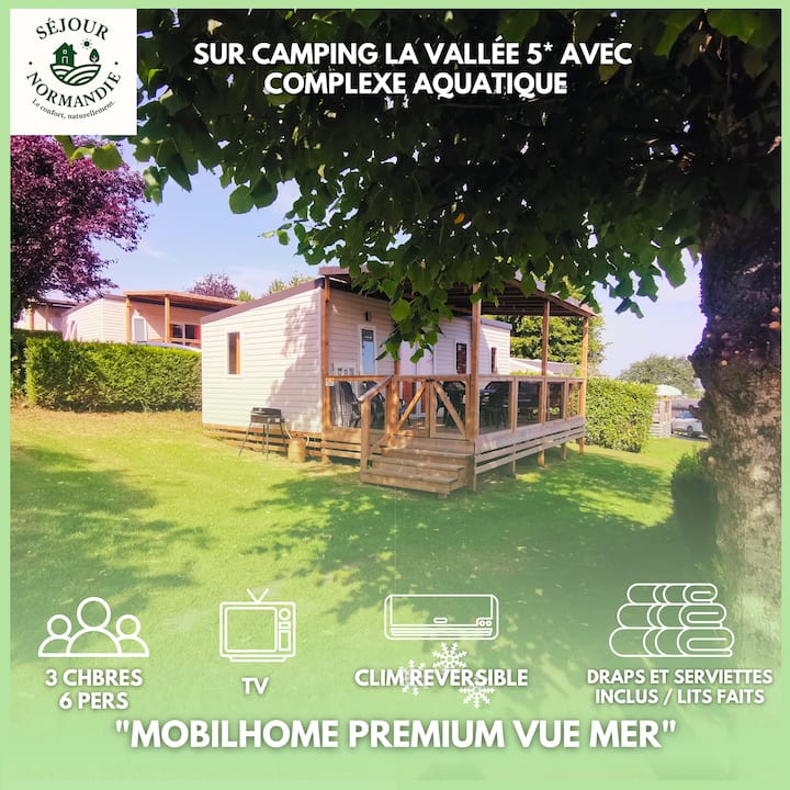 Mobilhome Premium 3 Chambres 6 Personnes Vue Mer - Houlgate