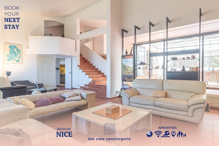 Belle Villa D’architecte Vue Panoramique Sur Nice - Villefranche-sur-Mer