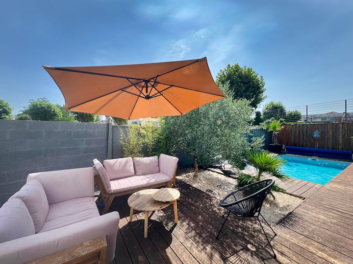 Villa Californienne 150m² A-c/ Piscine/ Parking - Bordeaux