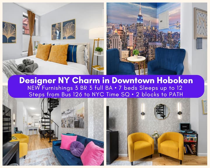 Sleeps 12 • 3br 3ba • Old Ny Charm Modern Luxe - ホーボーケン, NJ