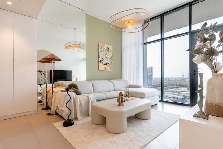 Hills House 1 Bd | Panoramic Nye View, Pool, Mall - Dubaï