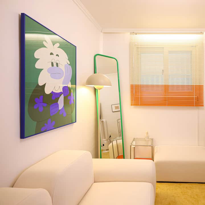 [특별할인]무료짐보관/무료생수/3beds6pax/편의점,한강1min/망원시장,지하철10분 - South Korea