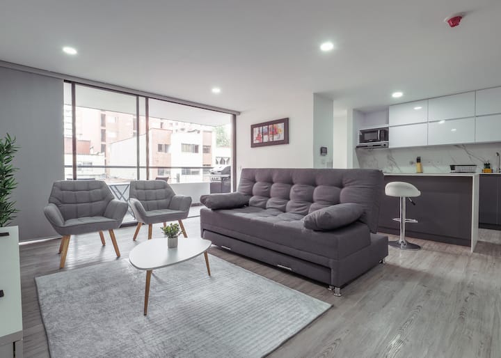 Modern Laureles - Ac, Bbq & Steps From The Park - Medellín
