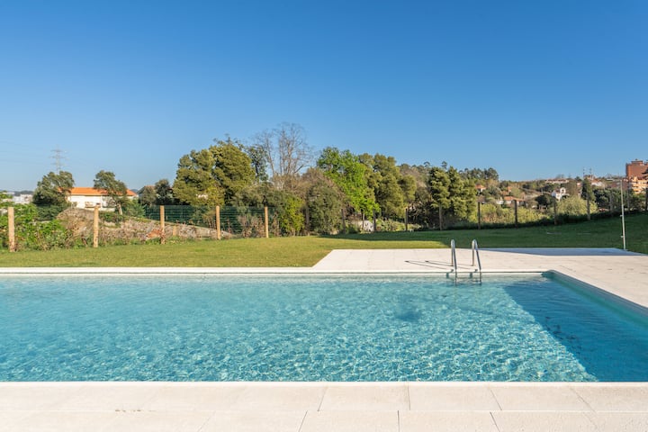 Hostwise - Chic Apartment Near Pool & Sun - Vila Nova de Gaia