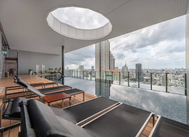 Negotiable Pool+gym High Fl Luxury@silom  Near Bts - Bang Rak