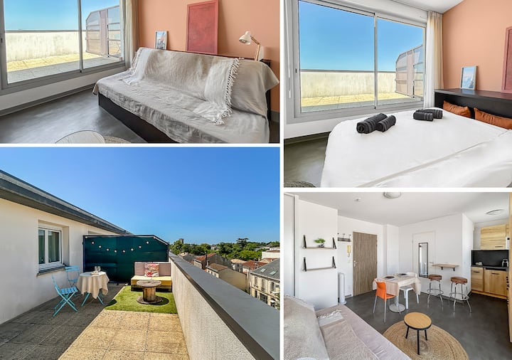 Terrasse Privée, Proche Bordeaux, Vue Imprenable - Talence