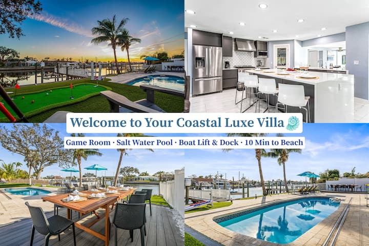 Coastal Luxe Villa | Saltwater Pool+boat Lift+dock - St. Petersburg, FL