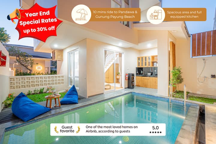 High & Safe! 2br Pool Close To Pandawa Beach - Bali
