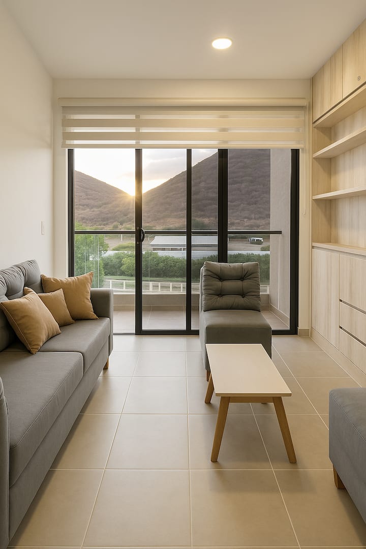 Apto Moderno Con Vista A La Sierra, Cerca Al Mar - 산타마르타