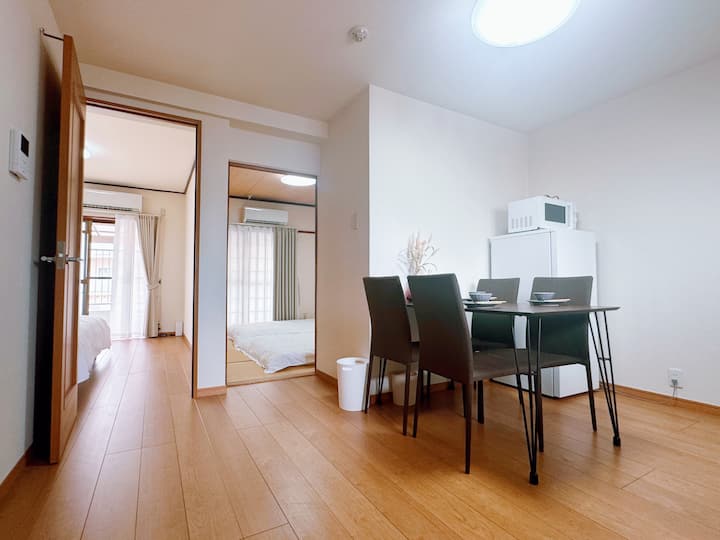 2025新装修/地铁步行2分钟/豪华卧室+日式榻榻米+大阳台/直达难波、梅田、心斋桥 - Japan