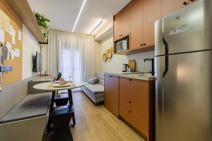 Apê 309 - Terracota Próx. Ao Metrô | Wifi 750mb - Jardim