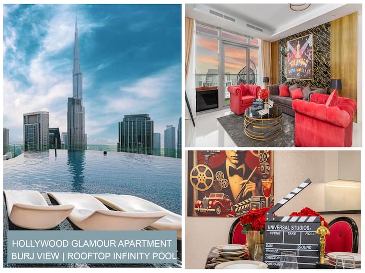 Luxury 2br| Burj Views & Infinity Roof Top Pool - Dubai
