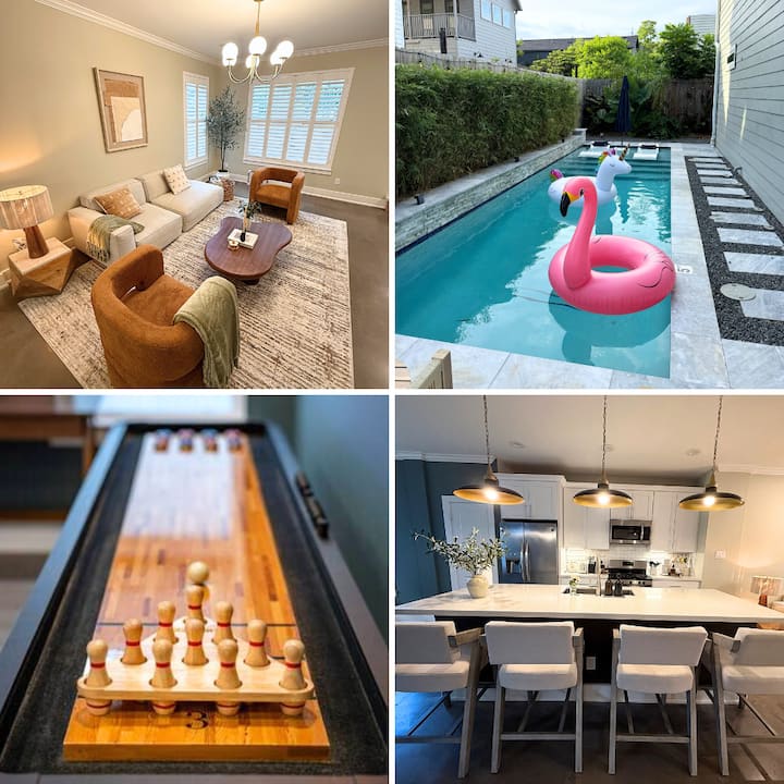 Heights Pool Retreat W/ Bbq, Bowling, And Games - Houston, TX