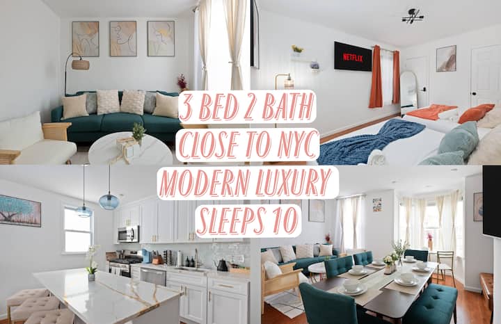 New! 3br Gem Near Nyc - Mins From Nyc - Modern - Jersey City, NJ
