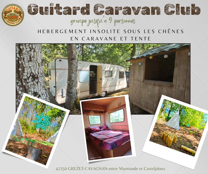 Charmante Caravane 6 Personnes + Tente - Casteljaloux