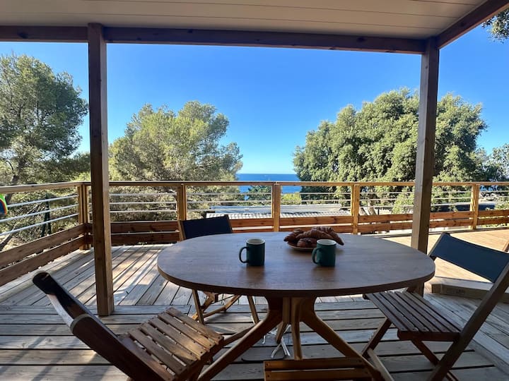 Mobil Home Avec Terrasse 40m2. Vue Mer Magnifique - Cap Estérel