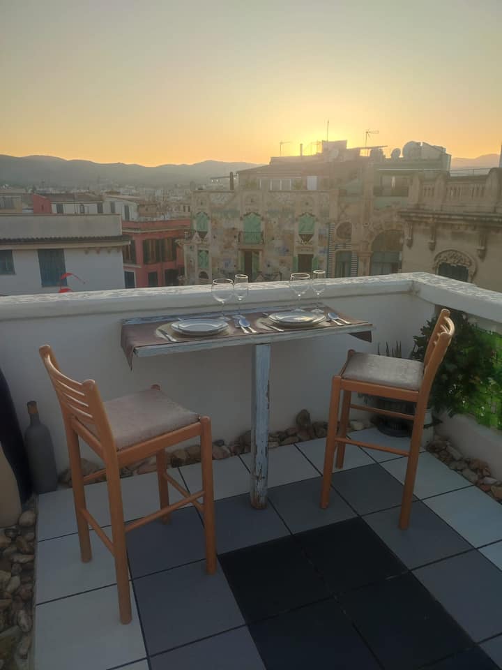 ÁTico Con Terraza, Playa 800 M,vistas Ciudad,mar - スペイン パルマ