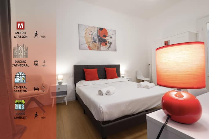 [Modern] 2br/2ba • Metro Access • 12min Duomo - Mailand