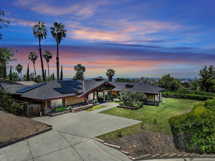 Private Hilltop Retreat · 180° City Light Views - San Dimas, CA