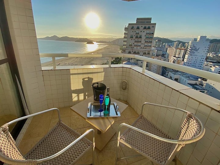 Shb - Beachfront: Balcony, Pool And Sunset - Santos