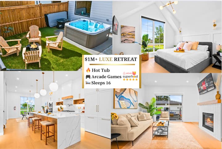 Hot Tub | New $1m Luxe Home | Sleeps 16 | Central - Canada