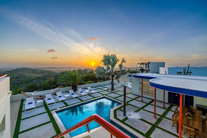 5br Hilltop Villa | Pool+360° Ocean & Nature Views - Aruba