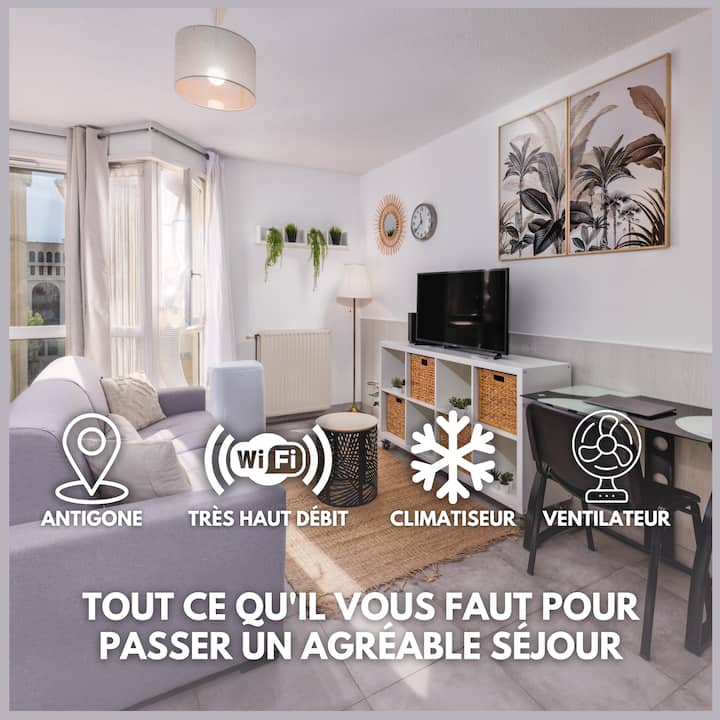 Montpellier Centre | Antigone | Wifi Fibre | Clim - Montpellier