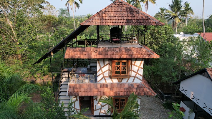 Tiny Homes+pool+peaceful+vegetarian+unique - Attingal