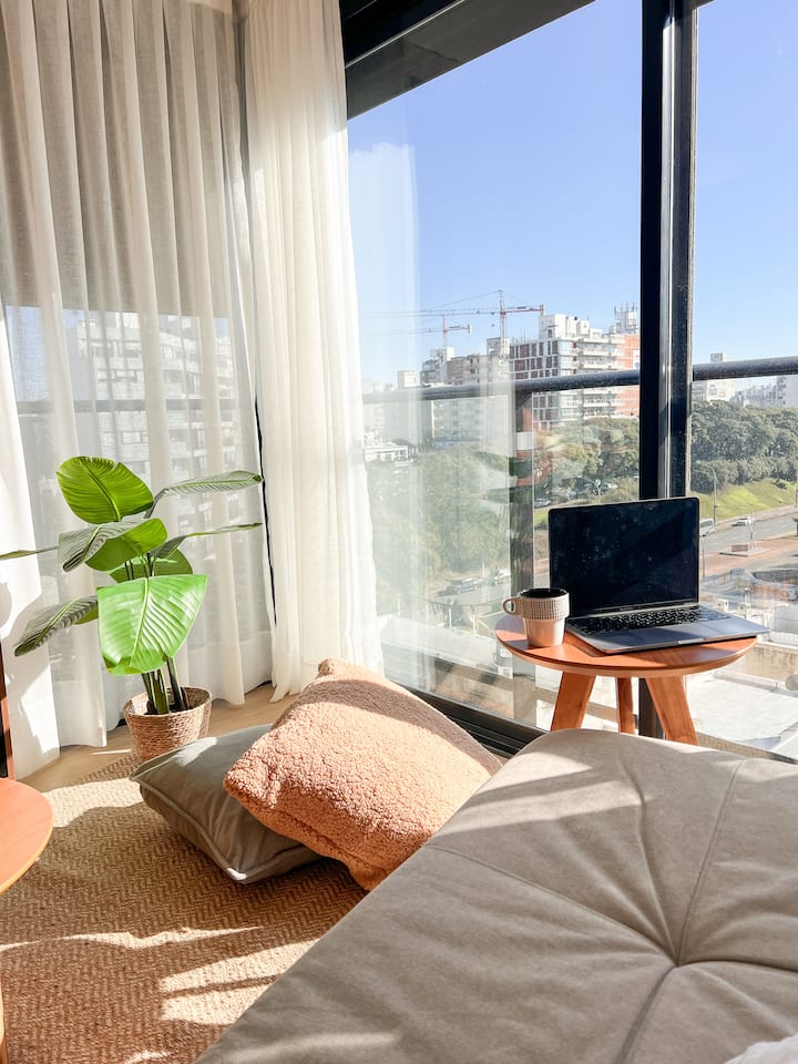 Appt Lumineux, Garage & Terrasse à P. Carretas - Montevideo