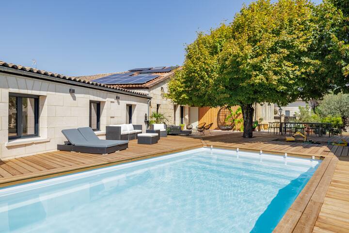 Piscine Au Sel, A/c, Spa & 5 Chambres | St-émilion - Libourne
