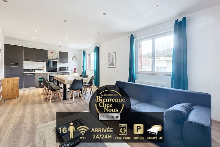 2 Appartements Réunis 6 Chambres + Parking 16 Pers - Puy-de-Dôme