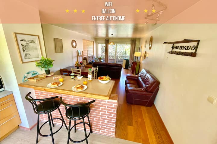 * Douceur Jasmin * Balcon - 7 Pers - Wifi - Tv - Labège