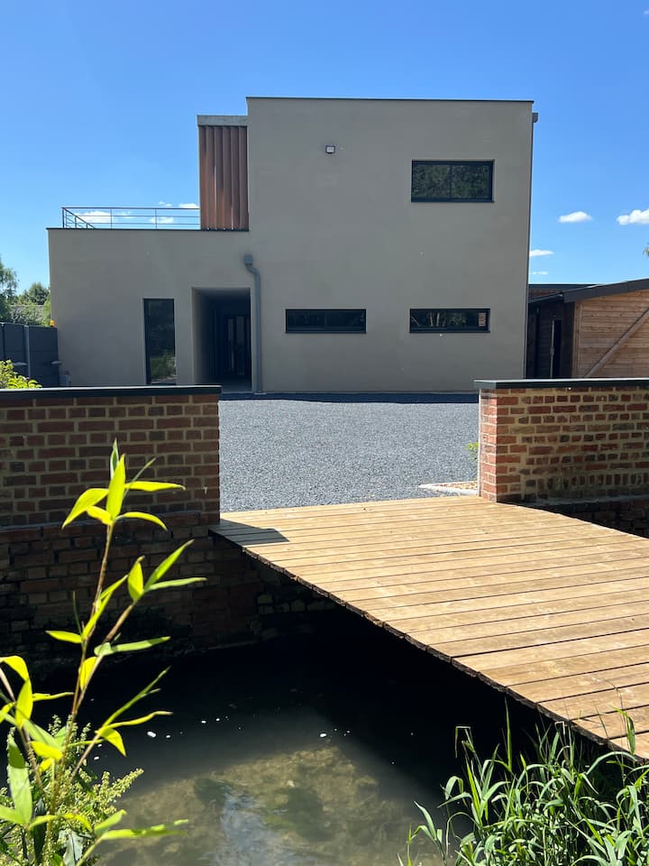 Gîte Nature Avec Spa - Buxeria - 12 Pers - Gare d'Amiens