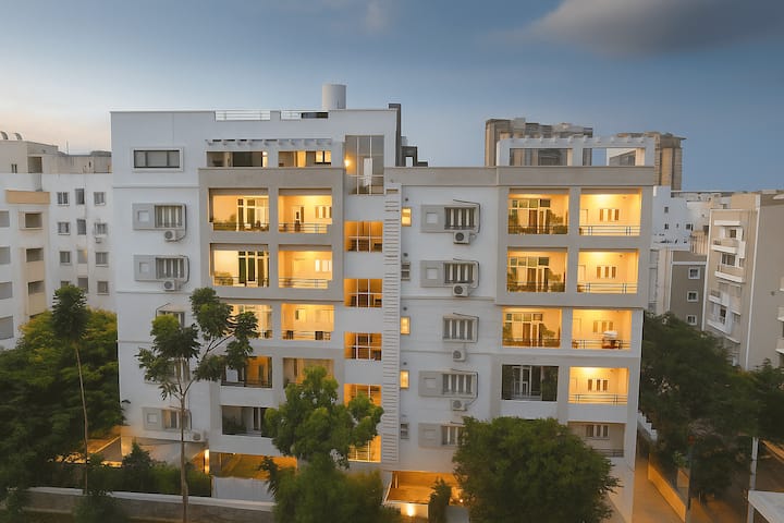 2bhk Apartment Near Aig @ White Fern Stays - Hyderabad