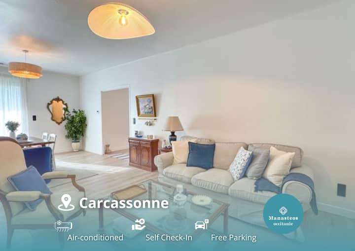 Maison Climatisée 5min Cité Terrasse Et Parking Ak - カルカッソンヌ