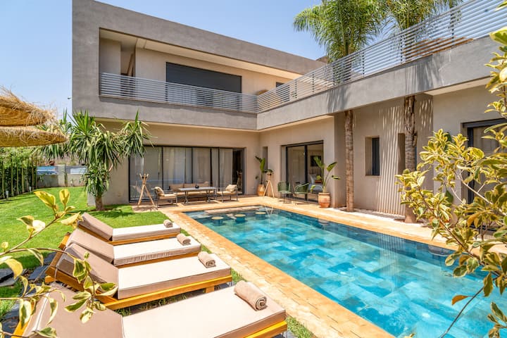Stunning Villa -Heated Pool -Rooftop -Golf Amelkis - Marrakesh