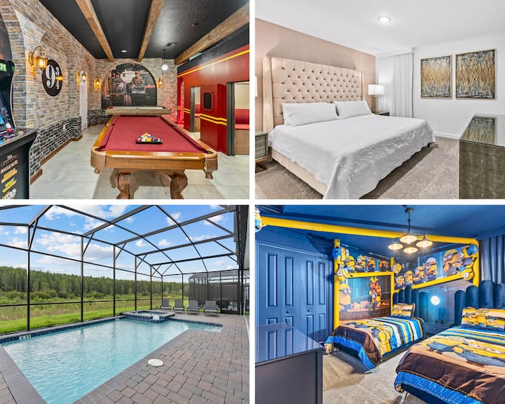 Themed 09 Bedrooms At Storey Lake/pool/game Room - Kissimmee, FL