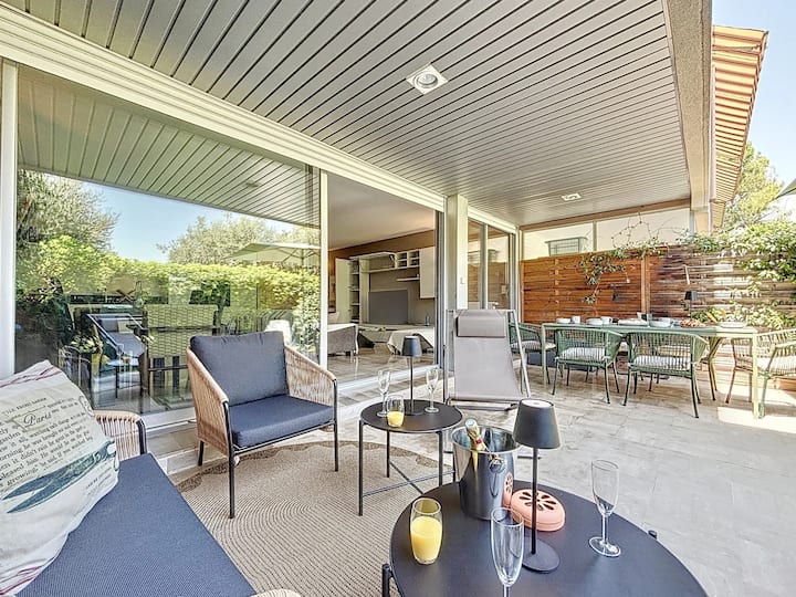 Rez-de Jardin 6 Pers,  Piscine & Tennis à Antibes - Antibes
