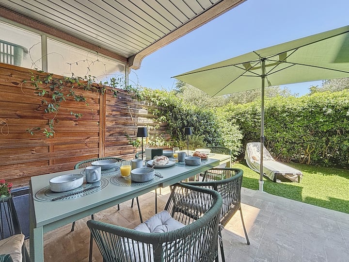 Rez-de Jardin 6 Pers,  Piscine & Tennis à Antibes - 주엉 레 빵