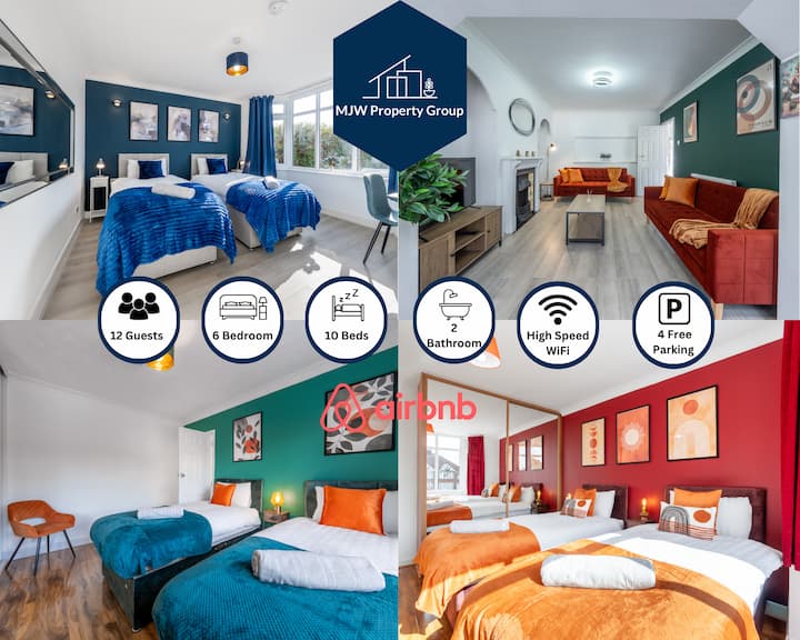 Free Parking - 6 Bedroom Home - Colchester