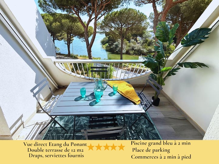 Studio 4p. Ponant Lgm Vue éTang,plage, Parking - La Grande-Motte