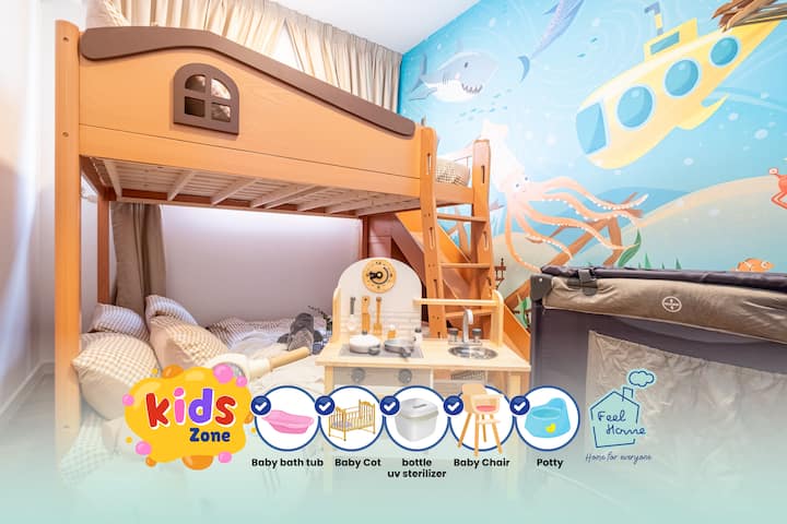 Ocean Fun Kids Room + Toys! Mvertica 4br /Near Mrt - Kuala Lumpur