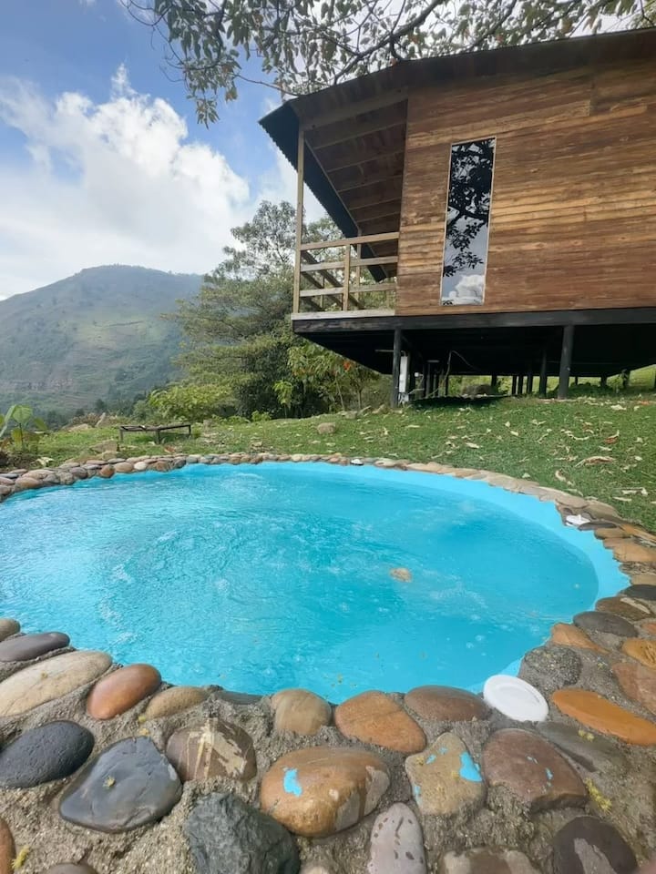 Cabaña Con Jacuzzi, Hamaca Y Vistas A La Montaña 2 - Girardota