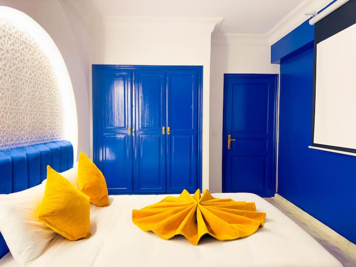 Suite Majorelle L Gueliz-balcon-clim-cinéma-wifi - Marrakech