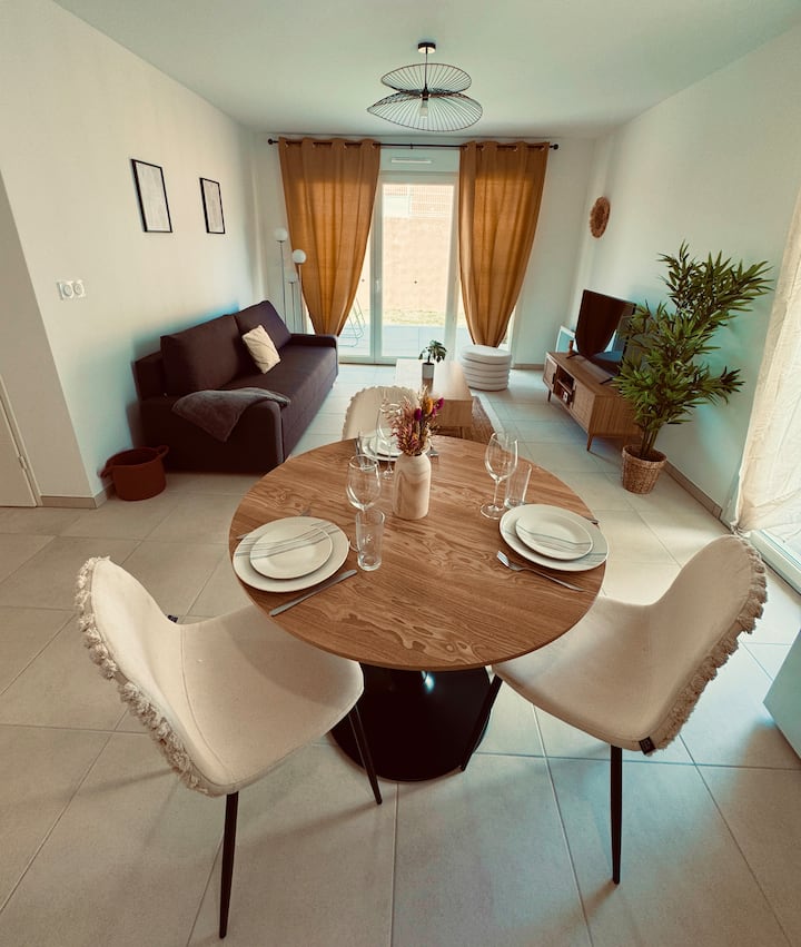 T2 Neuf Cosy Terrasse Avec Jardin & Parking Privé - Saint-Clair