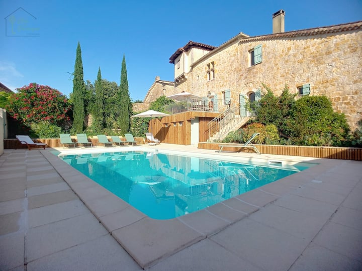 Maison Du Porche, Bâtisse 4*, Piscine 10 Voyageurs - Condom