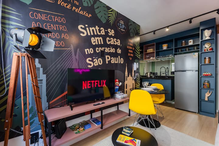 Apê Inteiro - Cinema - Garagem Free •Piscina •Game - Sao Paulo