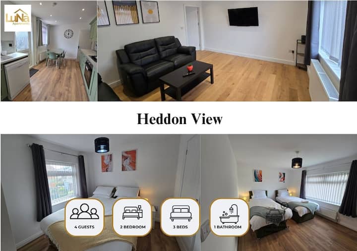 Comfortable 2-bed Home • Family Stay For 4 Guests - Newcastle Airport (NCL)
