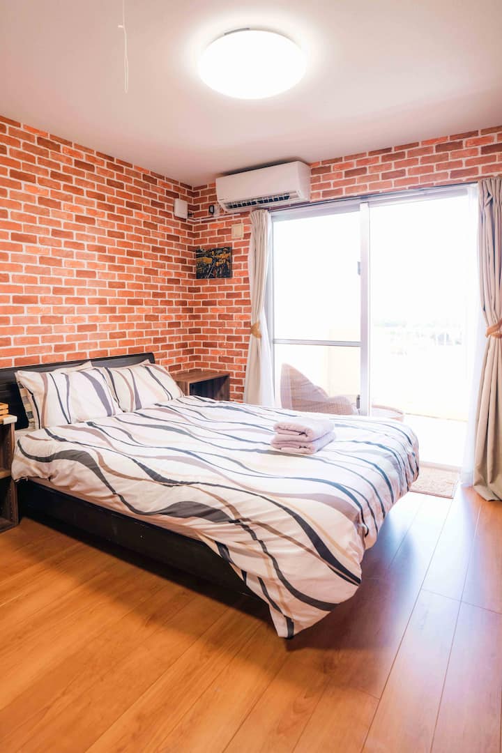 180度絶景オーシャンビュー恩納1dk 海辺ステイ【2階c室】｜青の洞窟 車で1分 - Kunigami District